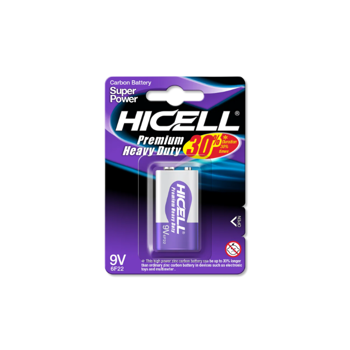 9V Zinc Carbon Battery 1pc – New Ocean